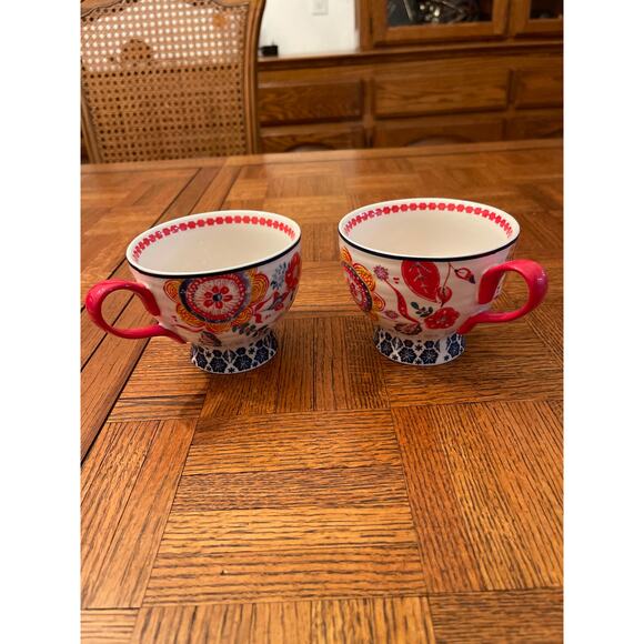Anthropologie | Dining | Anthropologie Footed Mugs Set Of 2 | Poshmark